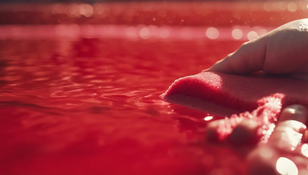 How To Effectively Remove Stains From Red Swimming Pool Liner | Cleanup ...